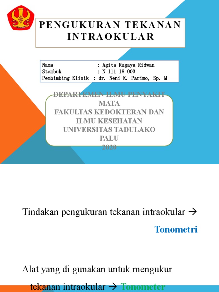 Pengukuran Tekanan Intraokular | PDF