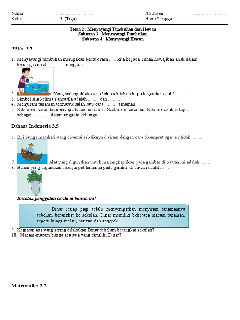 Tema 2 Subtema 3,4 | PDF | Seni & Disiplin Bahasa