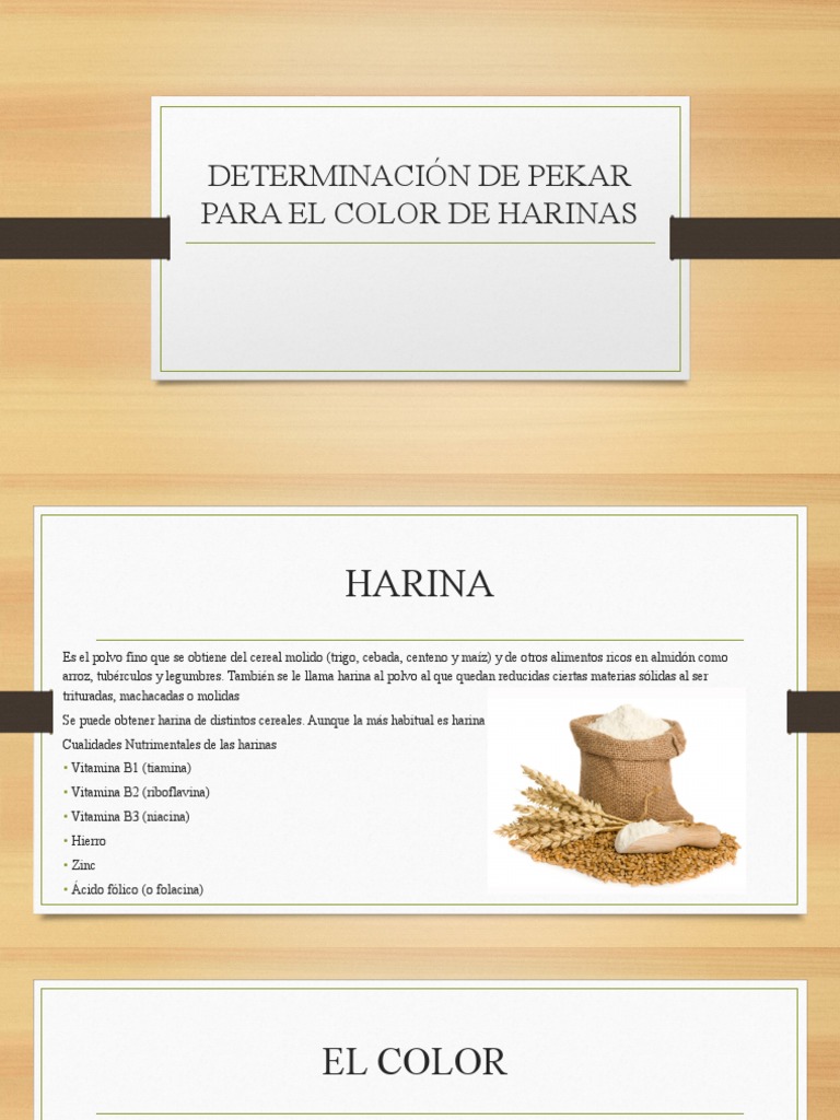 DETERMINACIÓN DE PEKAR PARA EL COLOR DE HARINAS ... | PDF | Trigo | Harina