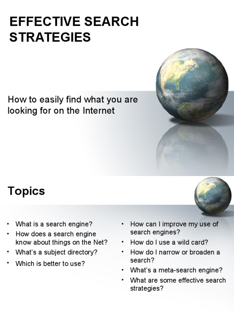 Effective Web Searching | PDF | Web Search Engine | World Wide Web