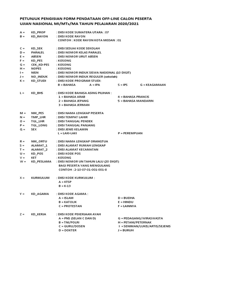 FORM PDUM UAM MI. MTs. MA TP. 2020 | PDF