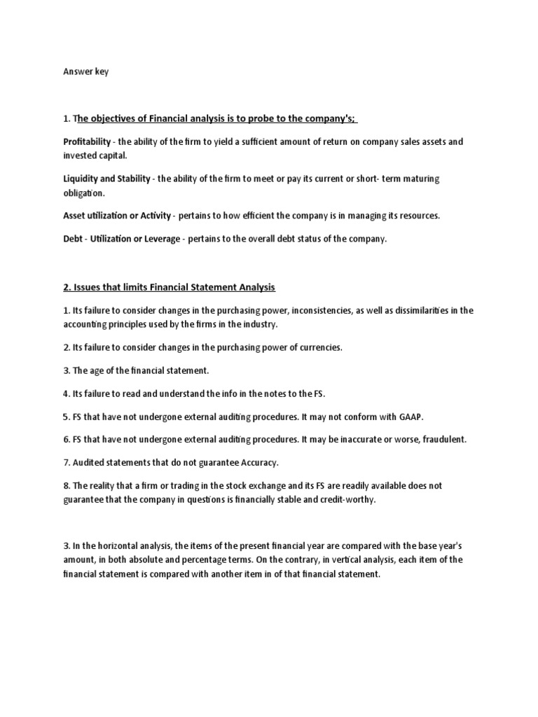 Fm-Answer-Key 2 | PDF | Income | Income Statement