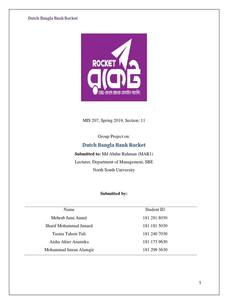 DBBL Rocket PDF | PDF | Banks | Customer Relationship Management