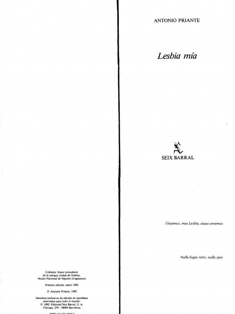 Priante - Lesbia Mía | PDF Priante - Lesbia Mía | PDF
