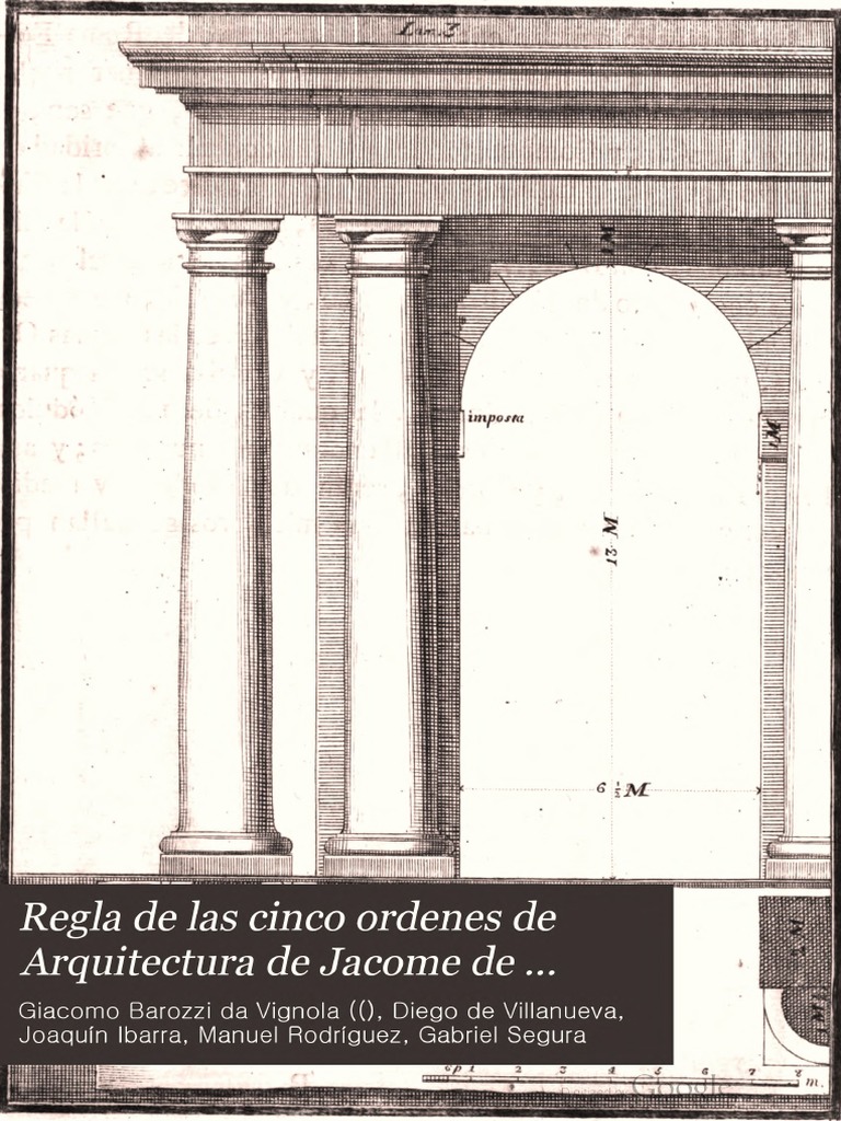 Regla de Las Cinco Ordenes de Arquitectura PDF | PDF | Diseño ...