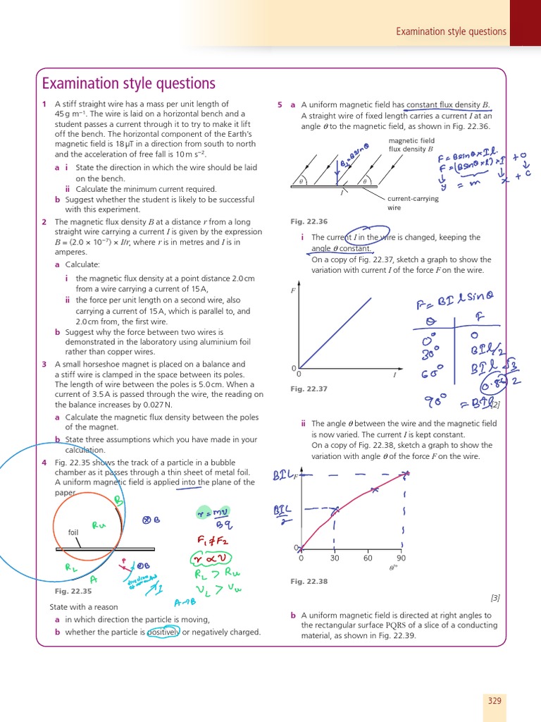 CIE Magnetic Force A Level Questions | PDF | Magnetic Field | Electron
