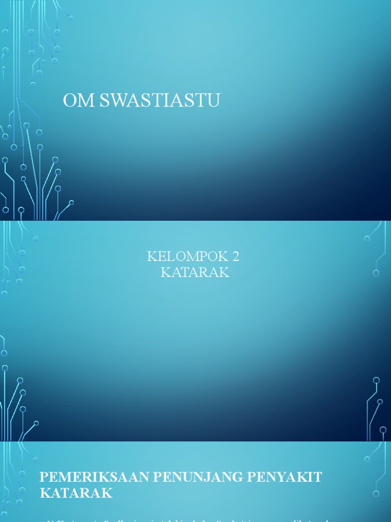 Klompok 2 Pemeriksaan Penunjang Katarak | PDF