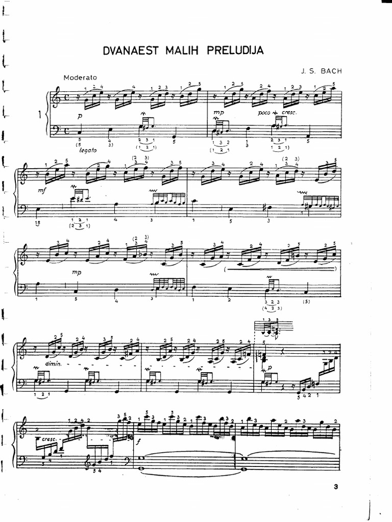 J S Bach Mali Preludiji | PDF