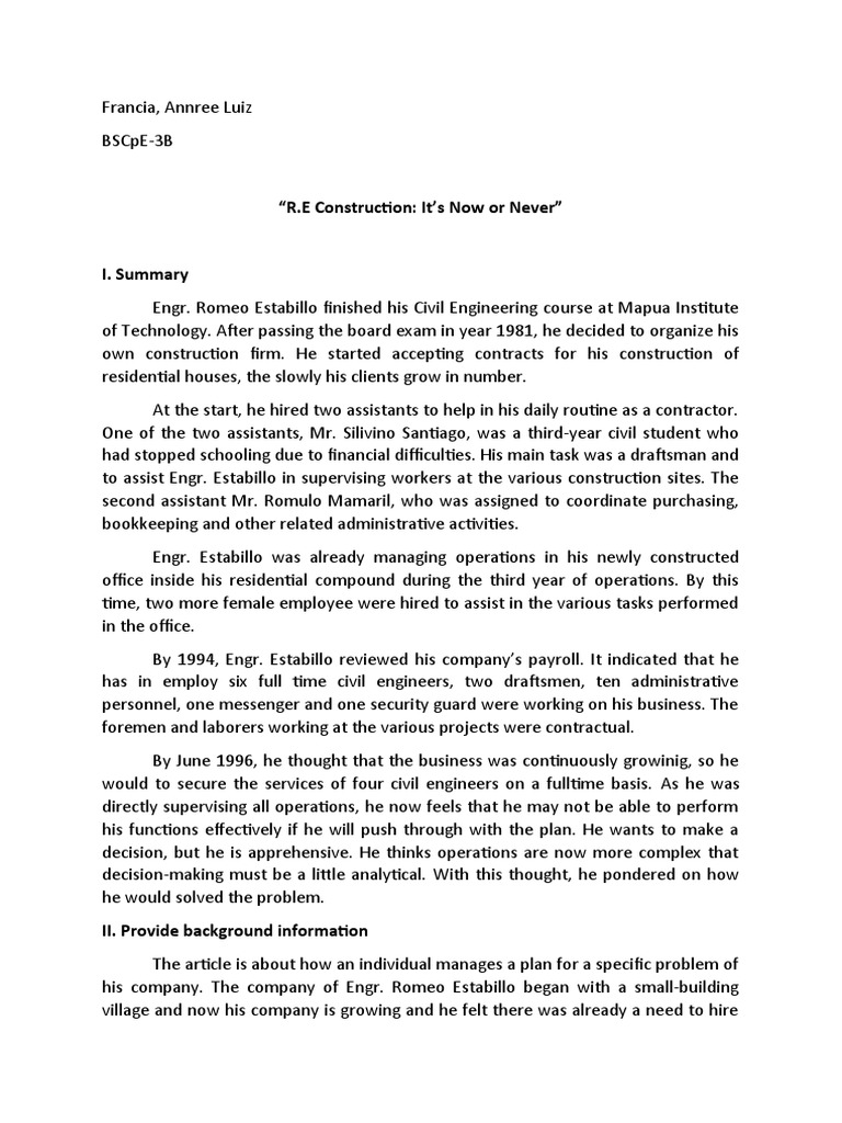 Case Study | PDF | Decision Making | Cognition