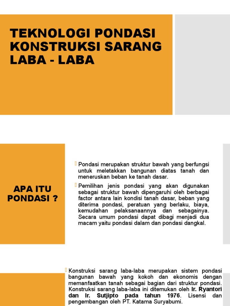 Pondasi Sarang Laba Laba | PDF