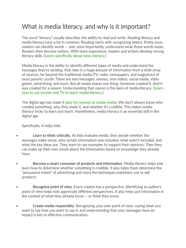 What Is Media Literacy, and Why Is It Important?: Learn Specifically ...