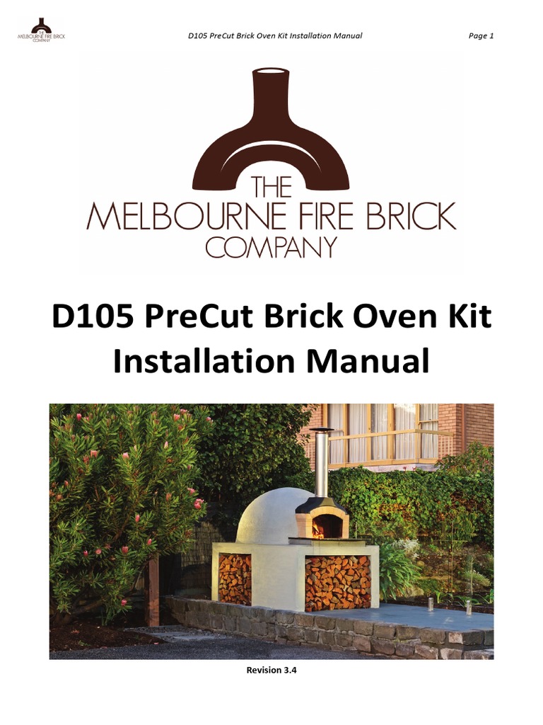 Installation and Safety Instructions for the D105 PreCut Brick Oven Kit ...