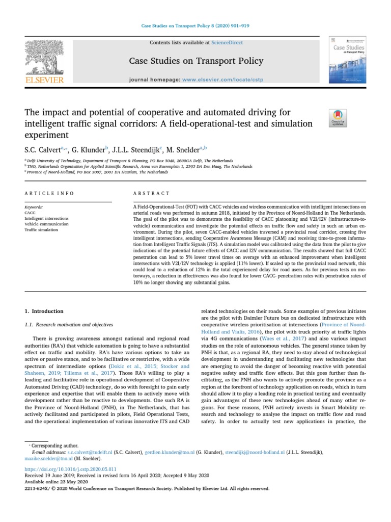 Case Studies On Transport Policy: Sciencedirect | PDF | Traffic ...
