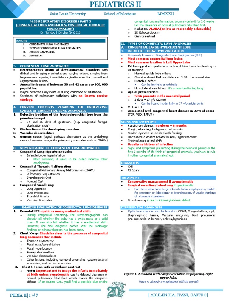 M.03 Respiratory Disorders Part 3 (Dr. Tandoc) (10-26-2020) | PDF ...