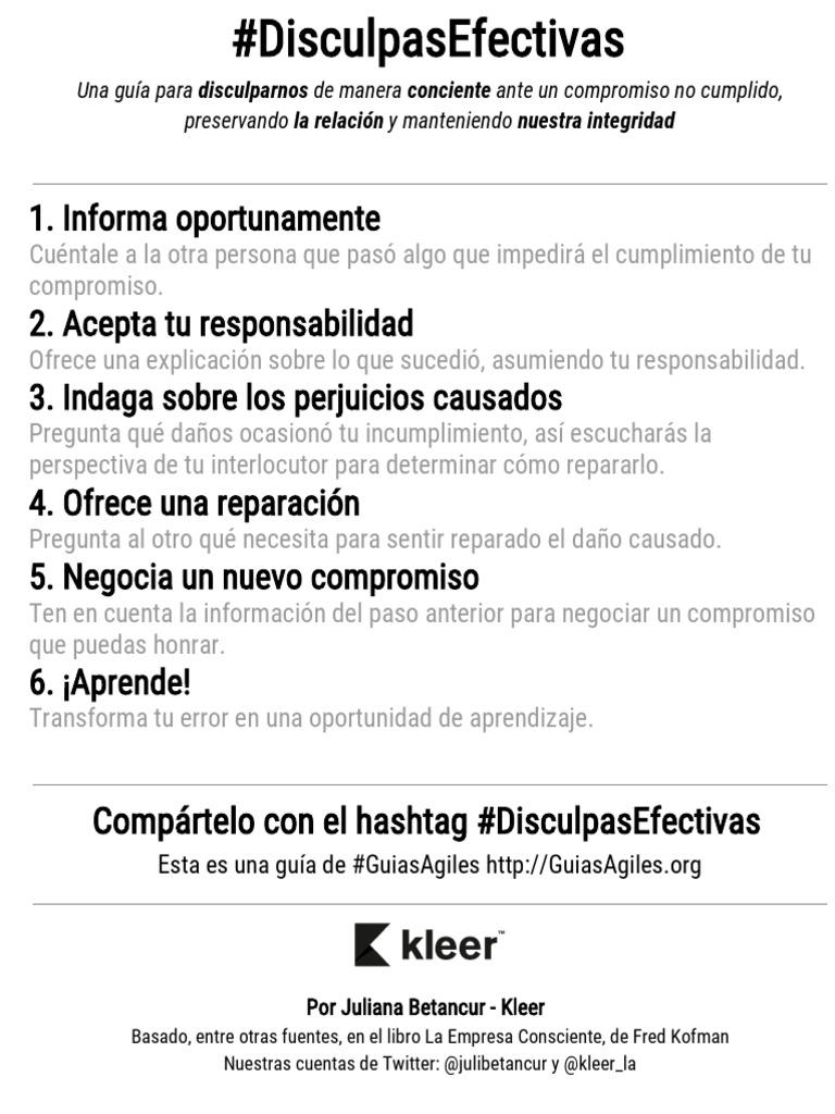 Guía de Disculpas Efectivas | PDF | Crecimiento personal y profesional ...
