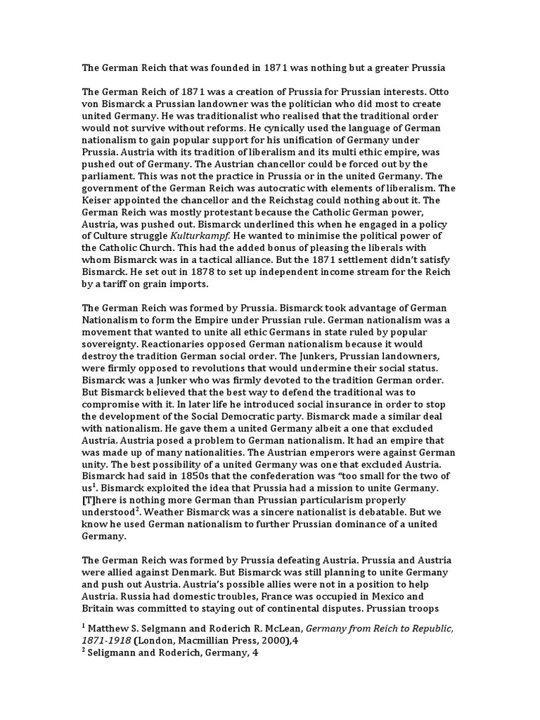 The German Reich That Was Founded in 1871 Was Nothing But A Greater ...