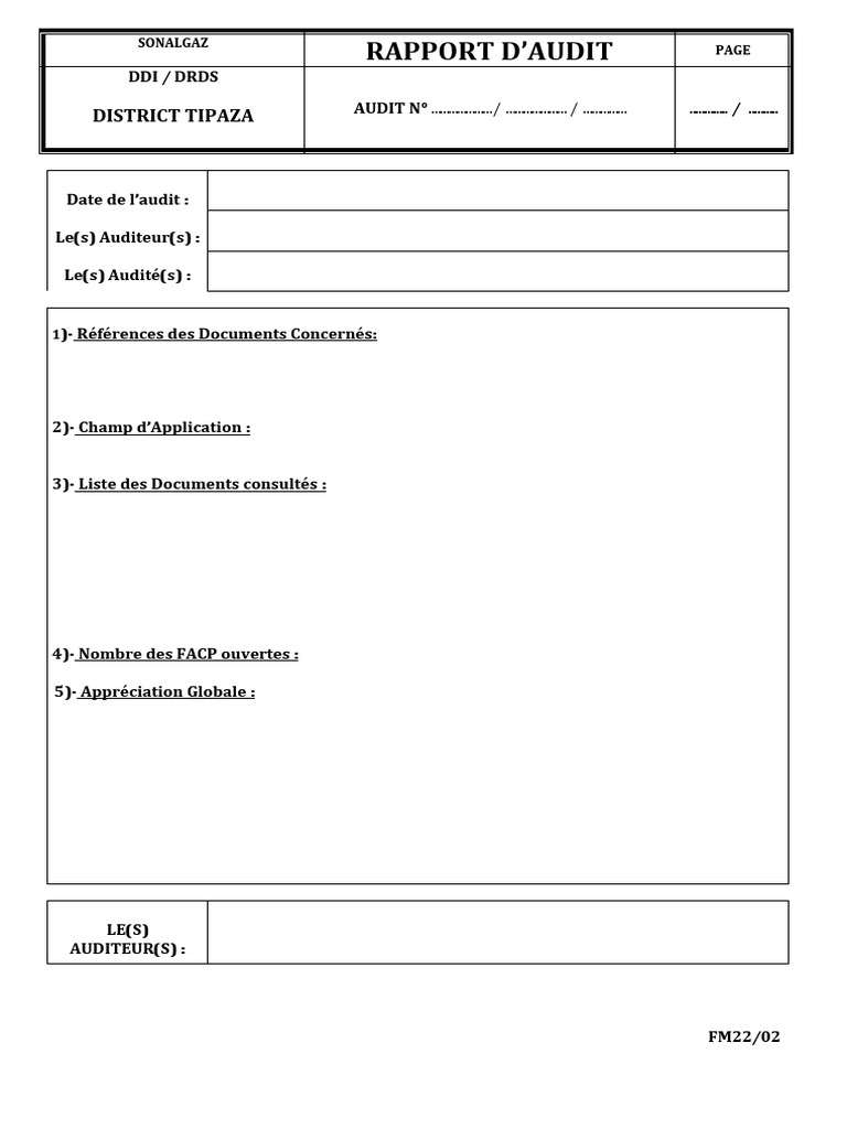 Audit Sonelgaz Districts Tipaza & Tataouine | PDF | Sciences et mathématiques | Technologie et ...
