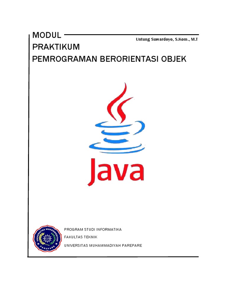 Modul Praktikum PBO Sem IV PDF | PDF | Metode & Bahan Ajar | Komputer