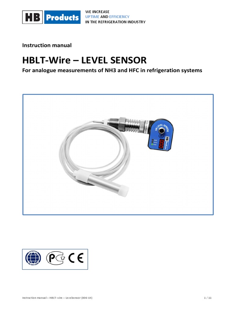 Hblt-Wire - Level Sensor: Instruction Manual | PDF | Capacitor | Sensor