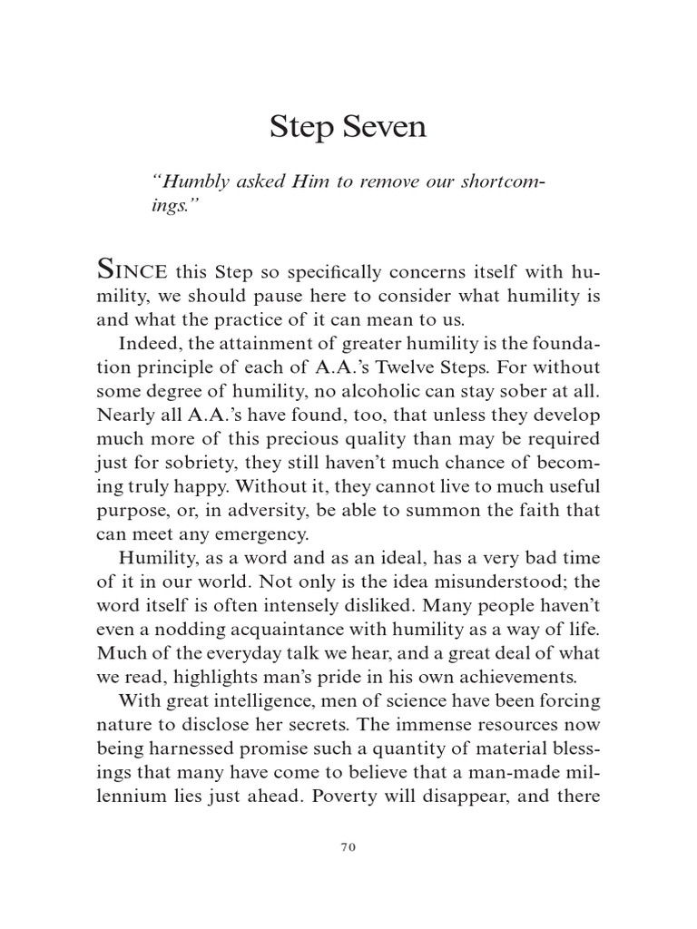 Step Seven: "Humbly Asked Him To Remove Our Shortcom-Ings." | PDF ...