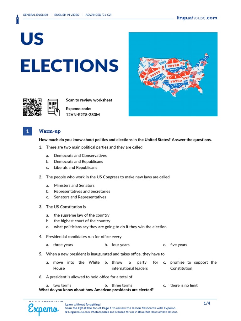 Us Elections British English Teacher | PDF | United States Presidential ...