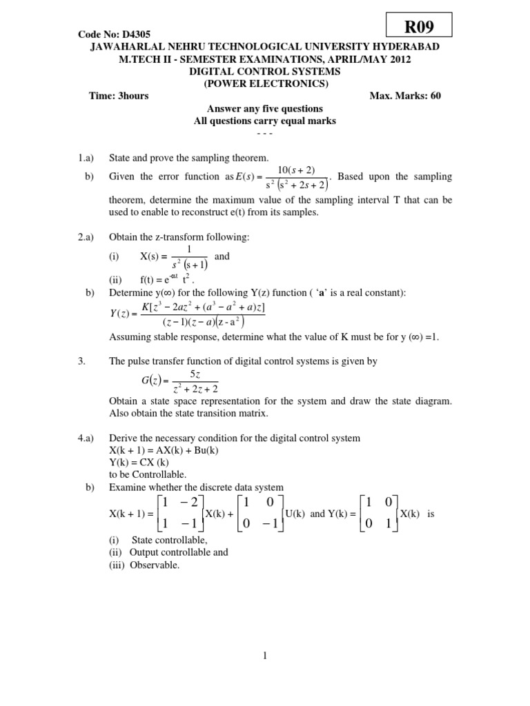 5935r09-Digital Control Systems | PDF | Control Theory ...