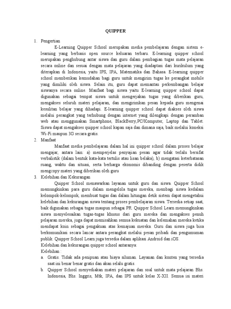 Quipper N Google Classroom | PDF