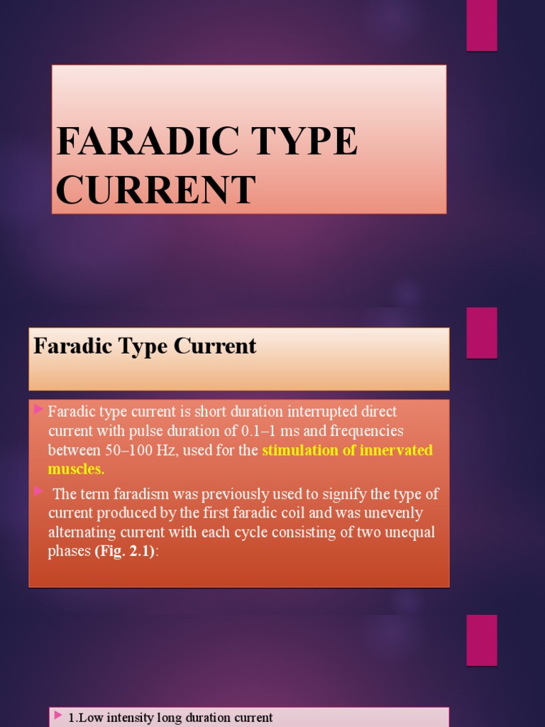 Faradic Type Current | PDF | Muscle Contraction | Muscle
