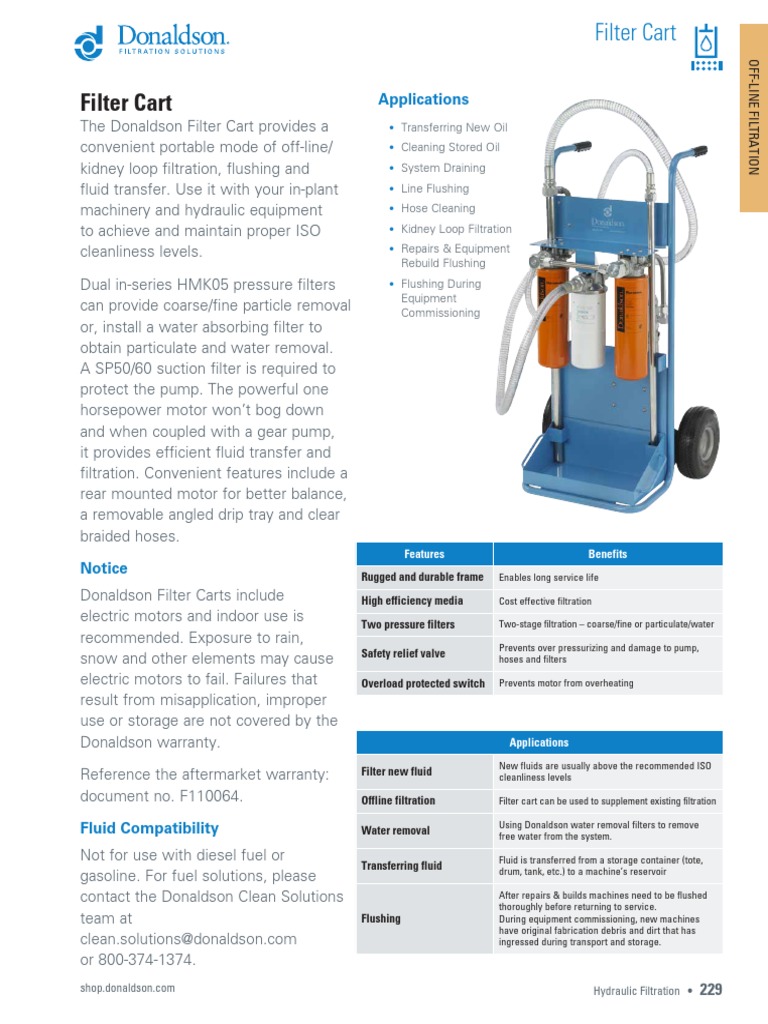 Hydraulic Filter Cart | PDF | Filtration | Pump