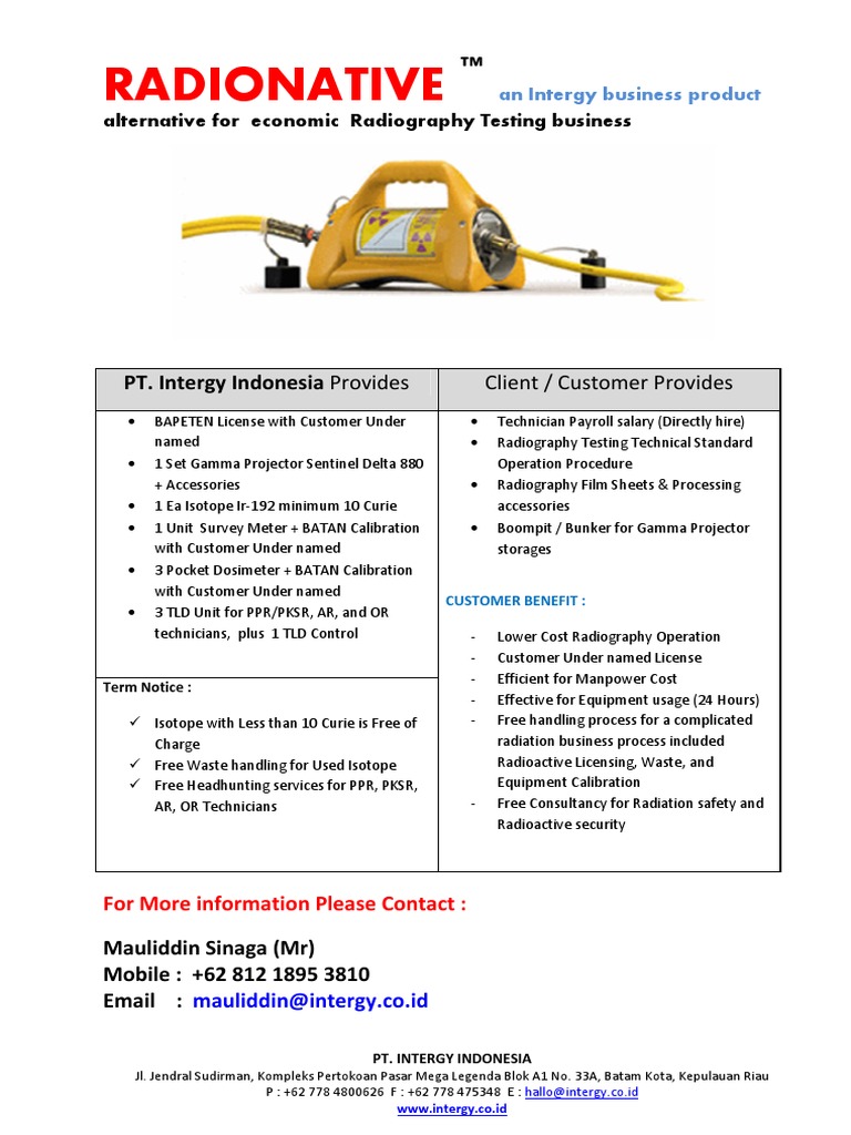 RADIONATIVE Brochure | PDF | Nuclear Physics | Radiation