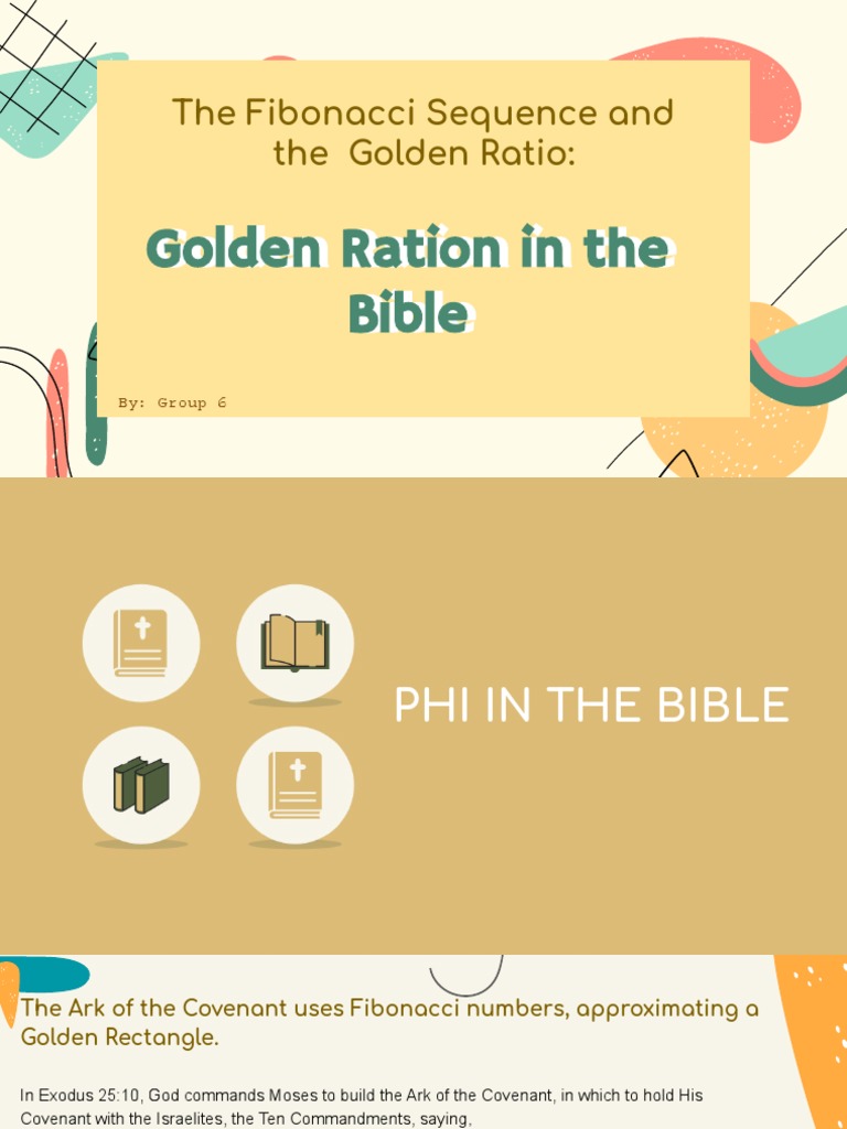 Golden Ratio in The Bible - MATH | PDF | Ark Of The Covenant ...