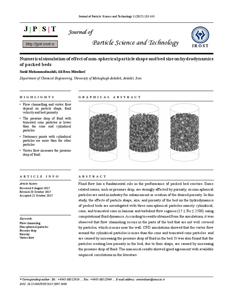 Numerical simulation of effect of non-spherical particle shape and bed size on hydrodynamics of ...