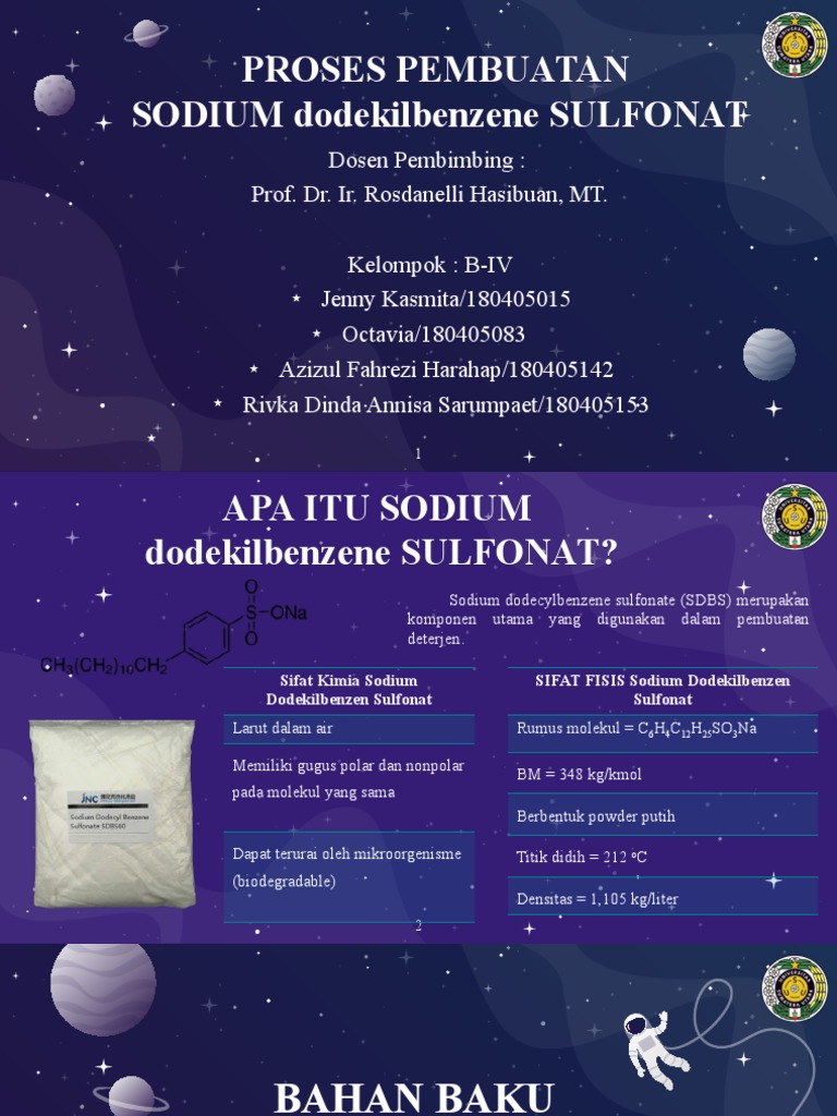 B-IV Pembuatan Sodium Dodekilbenzene Sulfonat | PDF