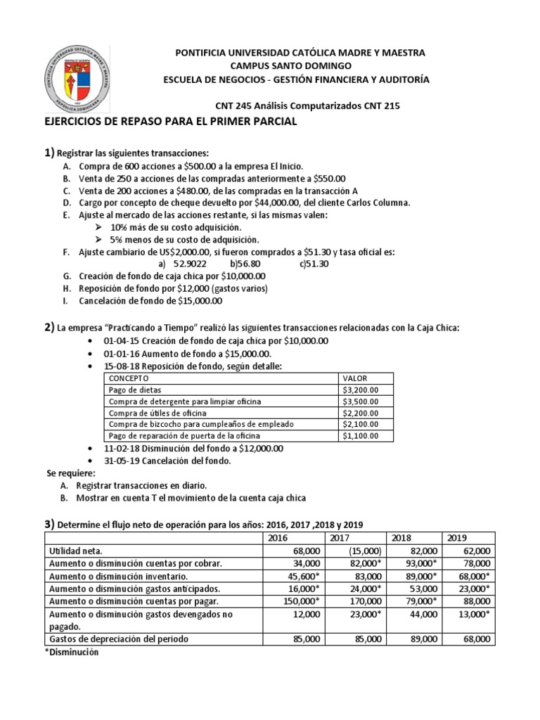 Tarea 1 (Repaso PP) | PDF | Cheque | Bancos