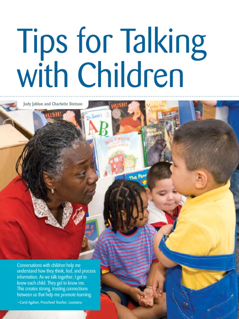 Tips For Talking With Children: Judy Jablon and Charlotte Stetson | PDF