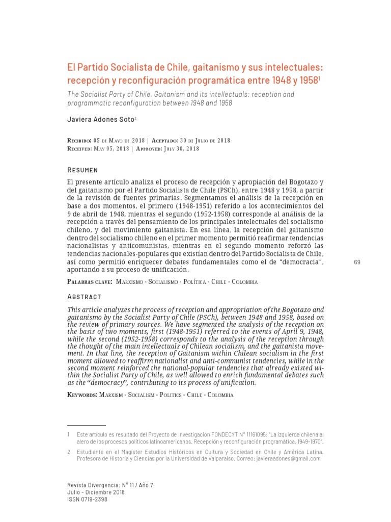 Adones - PSCH y Gaitanismo | PDF | Comunismo | Democracia