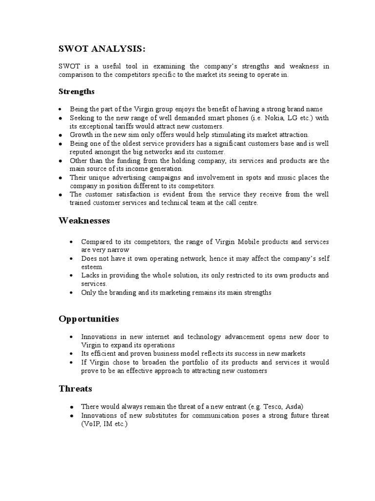 Swot Analysis:: Strengths | PDF | Swot Analysis | Infrastructure