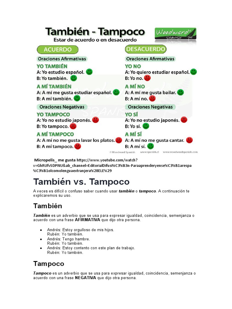 También y Tampoco | PDF