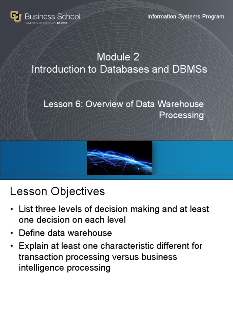6 Data Warehouse Processing Overview | PDF | Data Warehouse | Databases