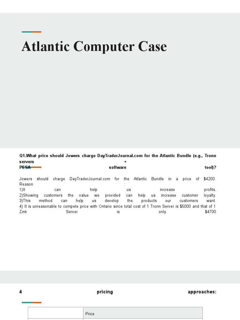 #1 Atlantic Computer Case | PDF | Pricing | Prices