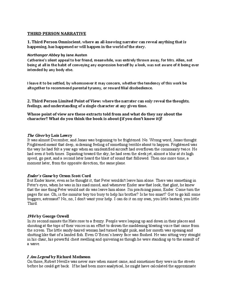 Third Person Narrative: Northanger Abbey by Jane Austen | Download Free ...