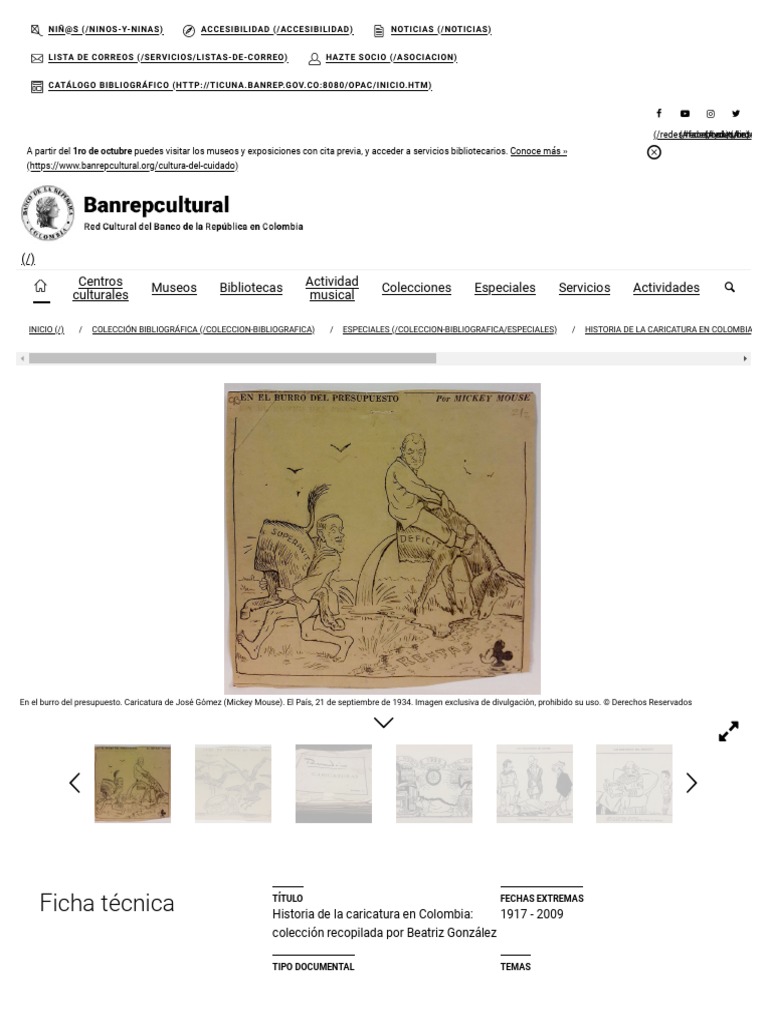 Historia de la caricatura en Colombia_ colección recopilada por Beatriz González _ La Red ...