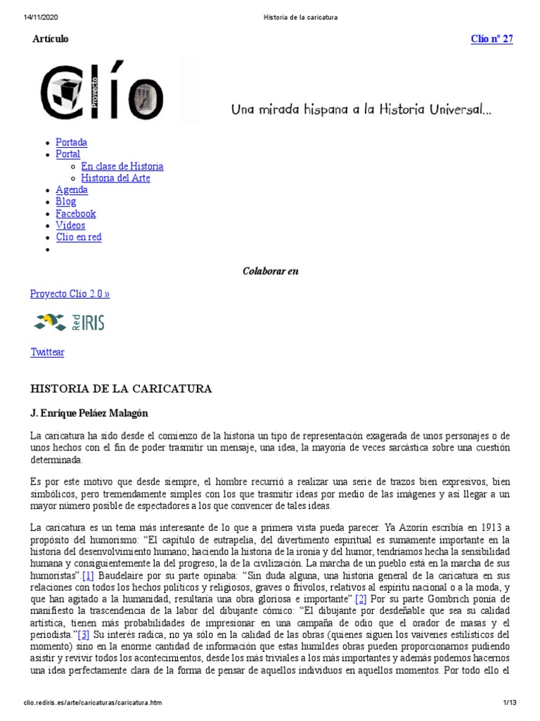 Historia de La Caricatura | PDF | Caricatura | Akhenaton