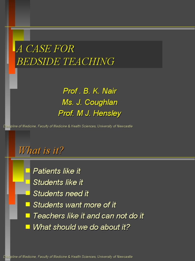 A Case For Bedside Teaching | PDF | Medicine | Medical School