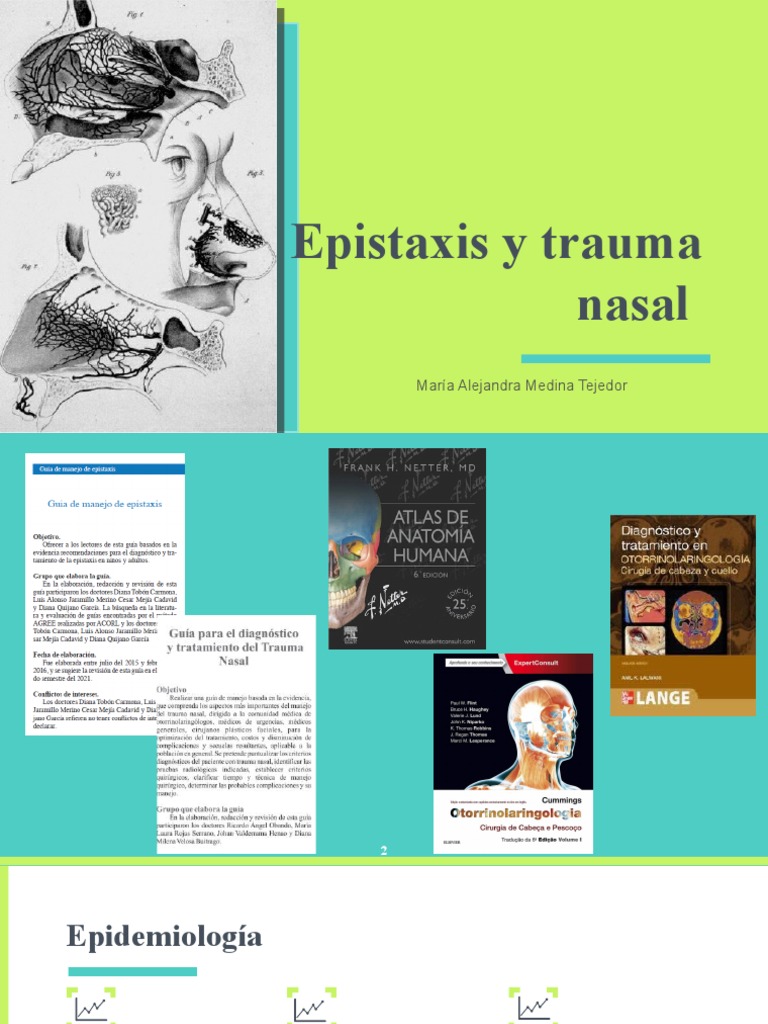 Manejo de Epistaxis y Trauma Nasal | PDF | Hueso | Medicina