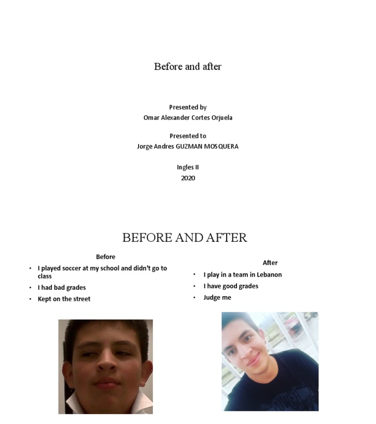Before and After | PDF
