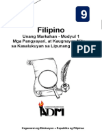 Grade 9 Filipino Module 1st Quarter | PDF