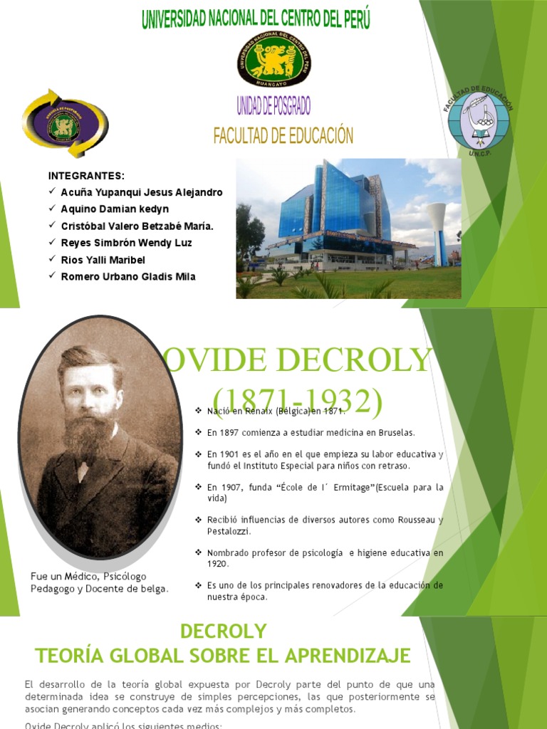 DECROLY | PDF | Pedagogía | Aprendizaje