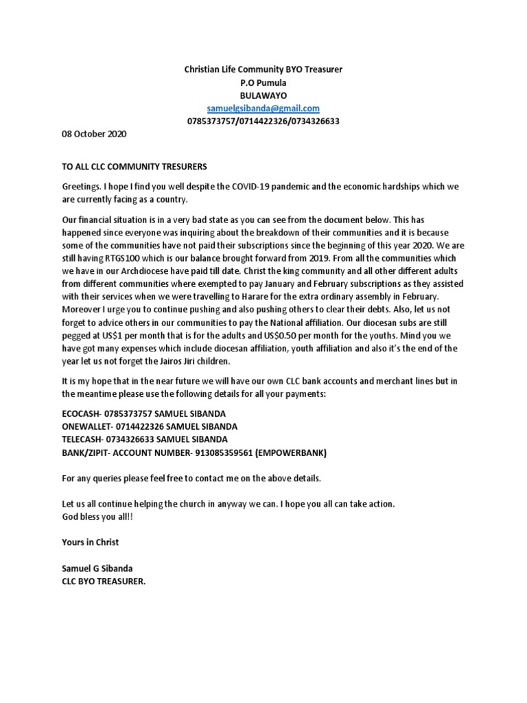 CLC Byo Treasurers Report | PDF | Business