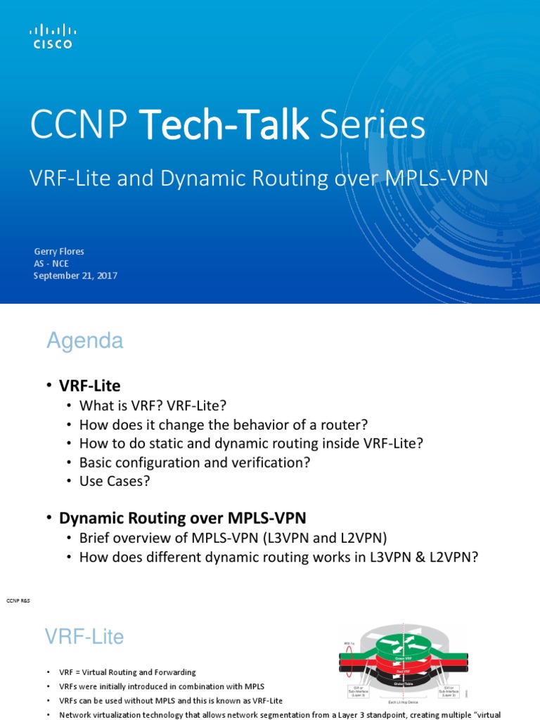 VRF-Lite and Dynamic Routing Over MPLS-VPN | Download Free PDF | Routing | Router (Computing)